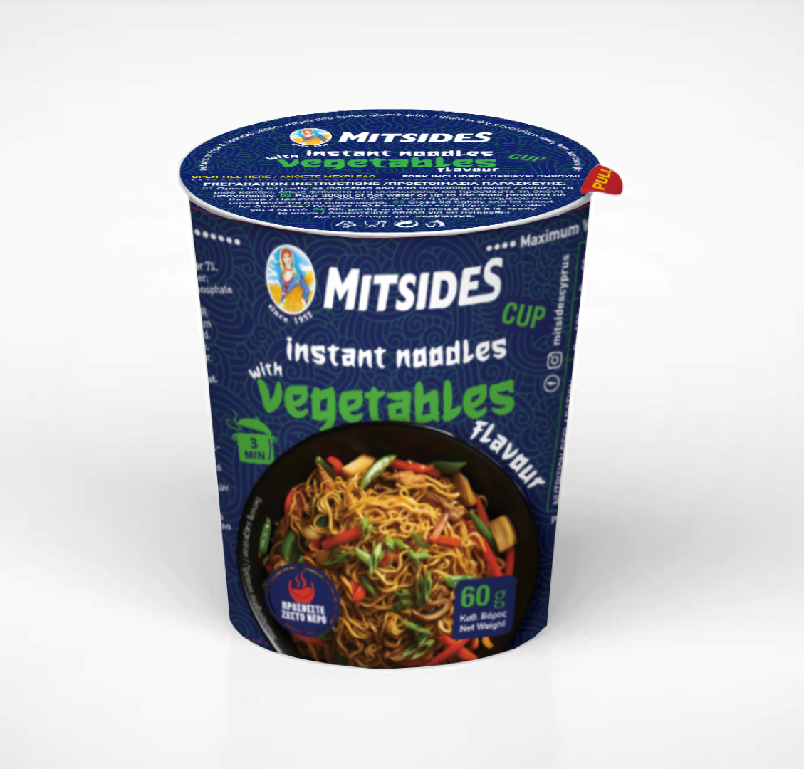 Noodles cup with vegetables flavour - Mitsides Group